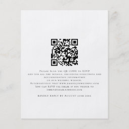 PAPER QR Code Photo Script Wedding Invitation | Zazzle