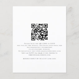 PAPER QR Code Photo Script Wedding Invitation | Zazzle