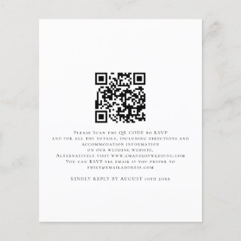 PAPER QR Code Photo Script Wedding Invitation | Zazzle