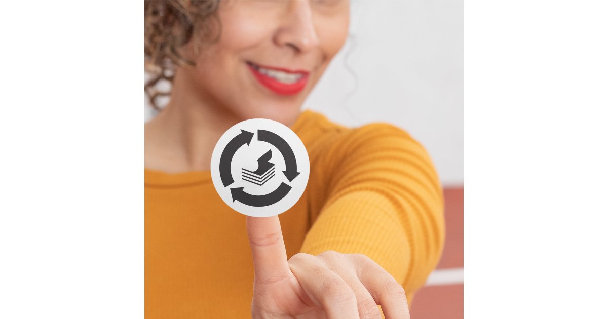 Paper Recycling Stickers | Zazzle