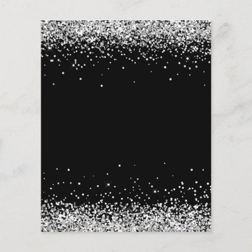 PAPER | Silver Glitter Christmas Lets Party Invite | Zazzle