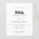 PAPER Simple Text Any Color 50th Birthday Invite | Zazzle