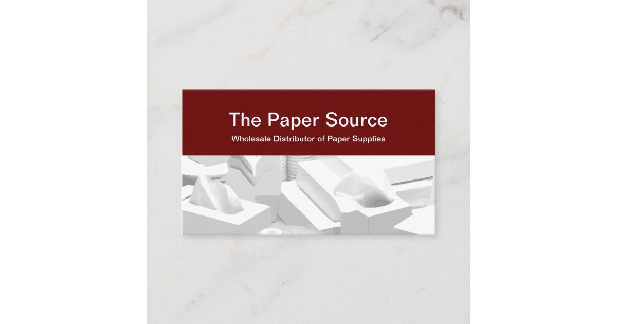 Paper Supply Distributor Business Card | Zazzle