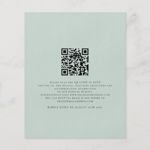 PAPER We Do Mint QR Code Wedding Invite | Zazzle