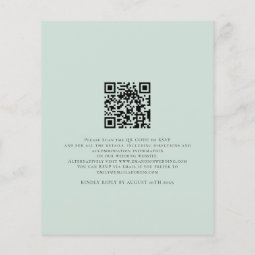PAPER We Do Mint QR Code Wedding Invite | Zazzle
