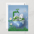 Papercut Earth Day Conservation Faucet & City Postcard | Zazzle