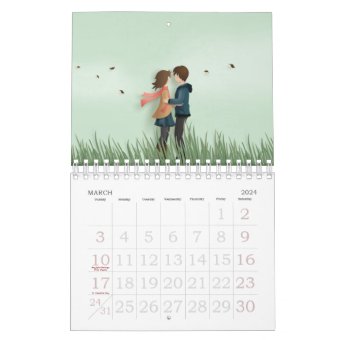 Papercut Love & Romance Couples Calendar | Zazzle