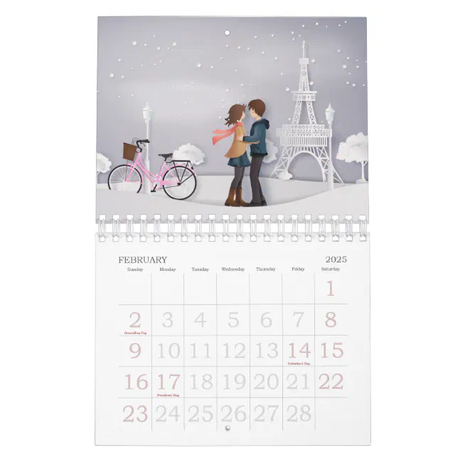 Papercut Love & Romance Couples Calendar | Zazzle