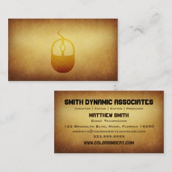 Papered Archive Computer Mouse Business Card | Zazzle