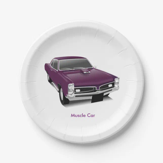 #PaperPlate #MuscleCar #CarDesignPaperPlate Paper Plates | Zazzle