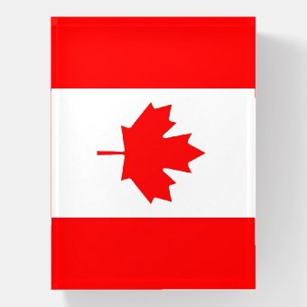 Paperweight with flag of Canada | Zazzle