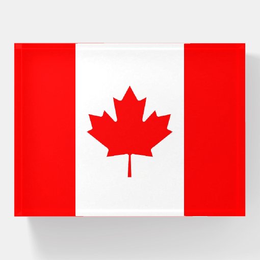 Paperweight with flag of Canada | Zazzle