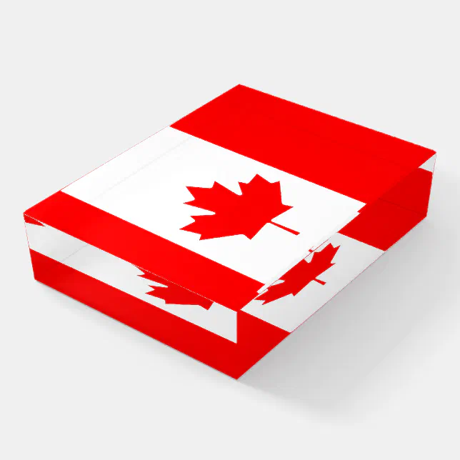 Paperweight with flag of Canada | Zazzle