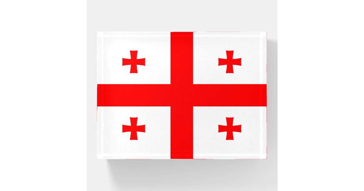 Paperweight with flag of Georgia | Zazzle