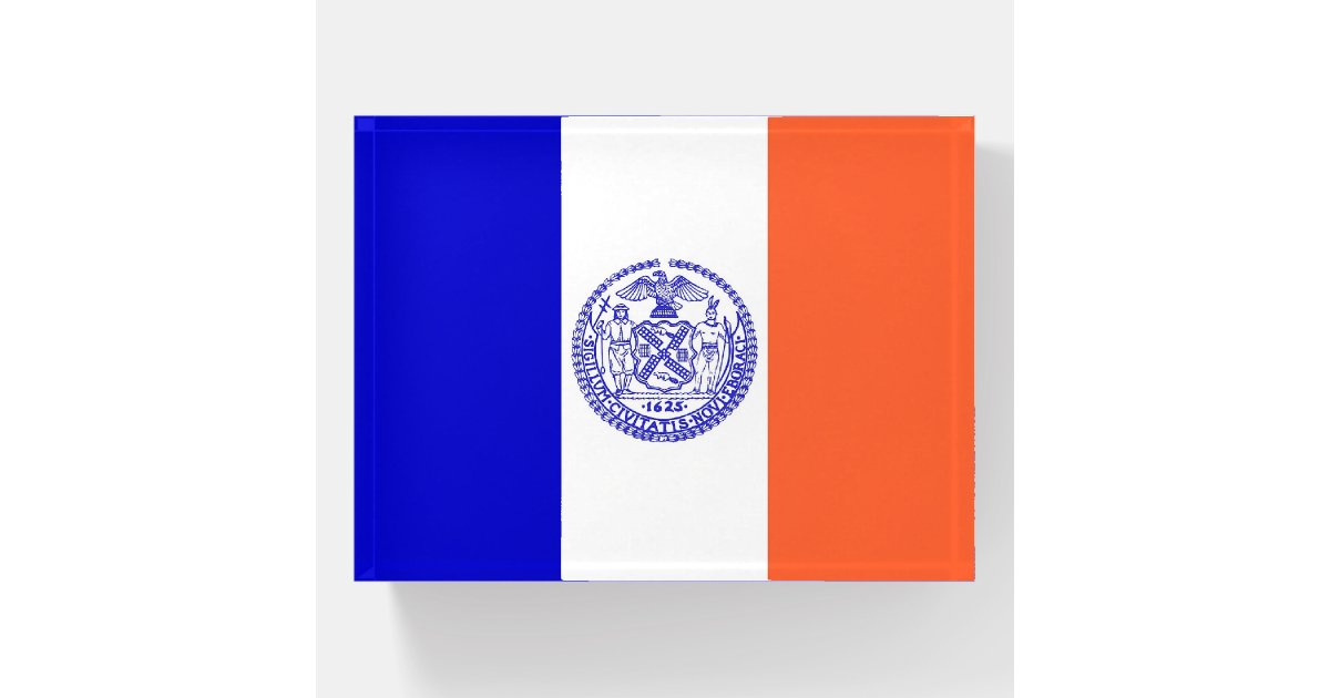 Paperweight with flag of New York City, USA | Zazzle