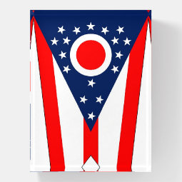 Paperweight with flag of Ohio State, USA | Zazzle