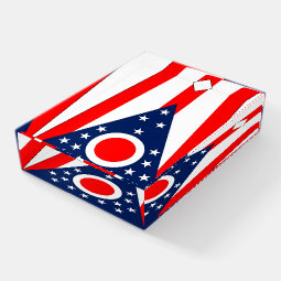 Paperweight with flag of Ohio State, USA | Zazzle