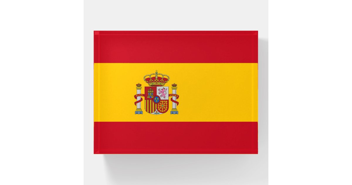 Paperweight with flag of Spain | Zazzle
