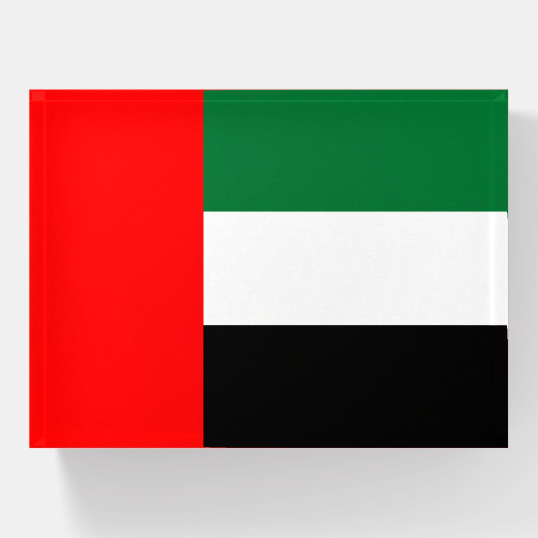 Paperweight with flag of UAE | Zazzle