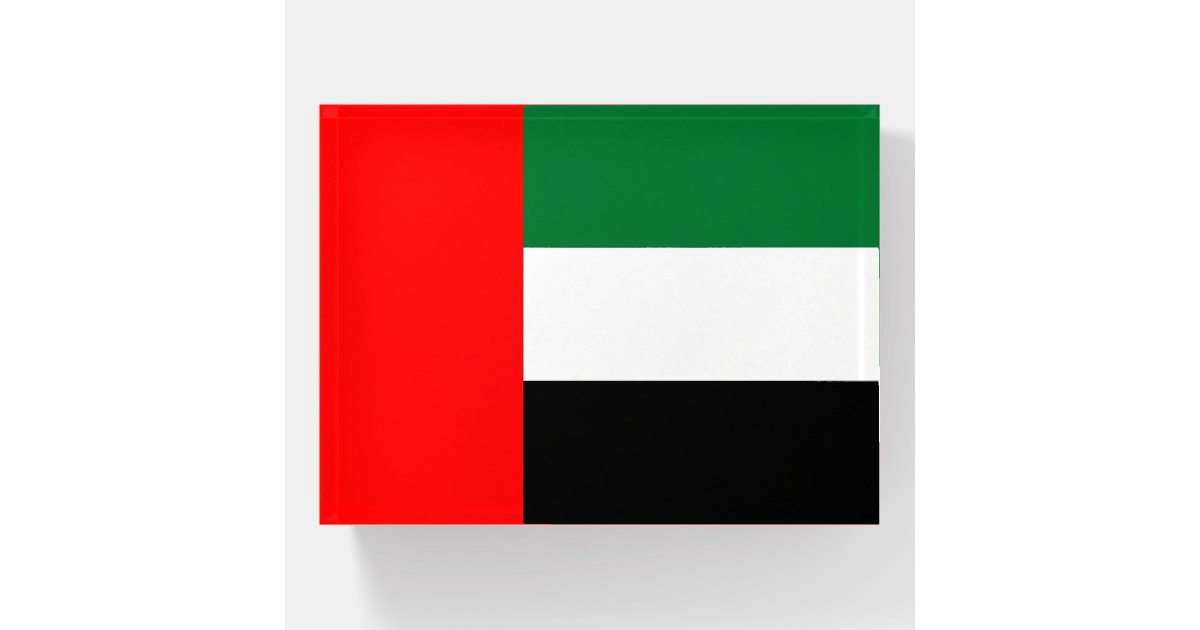 Paperweight with flag of UAE | Zazzle