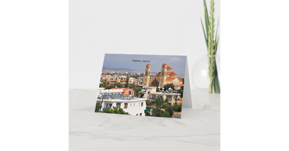 Paphos, Cyprus scenic view, Card | Zazzle