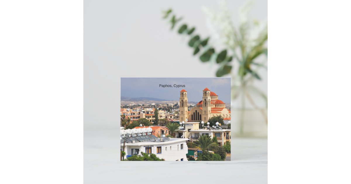Paphos, Cyprus scenic view, Postcard | Zazzle