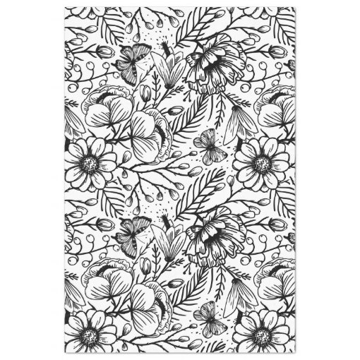 PAPIER MOUSSELINE Flower jungle tissue paper | Zazzle