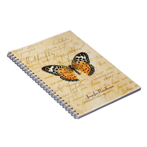 Papillon Words Notebook | Zazzle