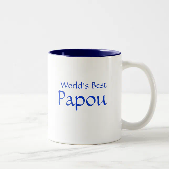 Papou, World's Best Two-Tone Coffee Mug | Zazzle