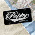 Pappy Since 20XX (Customizable) Black #1 License Plate | Zazzle