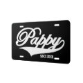 Pappy Since 20XX (Customizable) Black #1 License Plate | Zazzle
