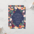 Paprika Burgundy Floral Wedding Invitation | Zazzle