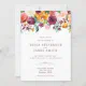 Paprika Burgundy Floral Wedding Invitation | Zazzle