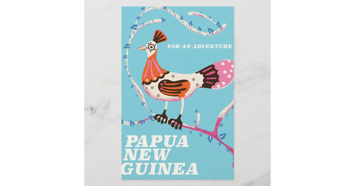 Papua New Guinea Travel poster Stationery | Zazzle