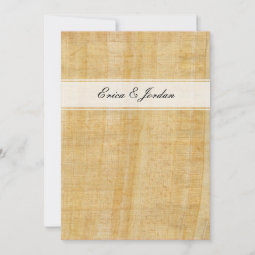 Papyrus Paper Wedding Invitation | Zazzle