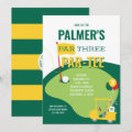 Par 3 Par-tee 3rd Birthday Invitation | Zazzle