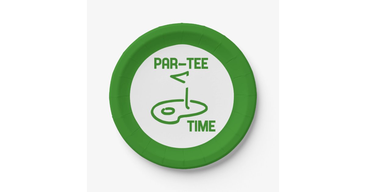 Par Tee Time Paper Plates | Zazzle