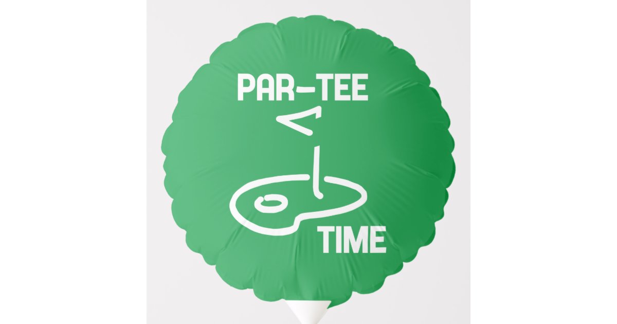 Par-Tee Time White Balloon | Zazzle