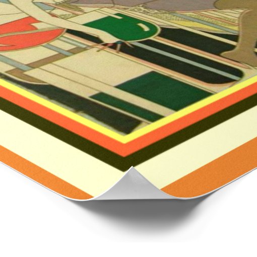 Para Todos Art Deco "One Too Many" Poster 12 x 16 | Zazzle