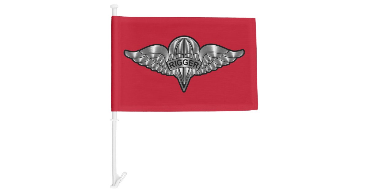 Parachute Rigger Car Flag | Zazzle