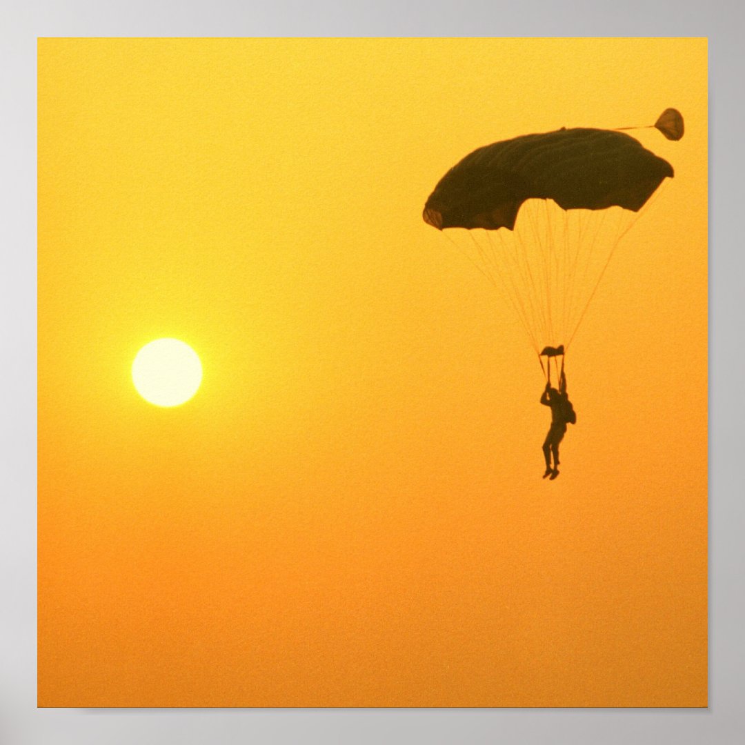 Parachuting Poster | Zazzle