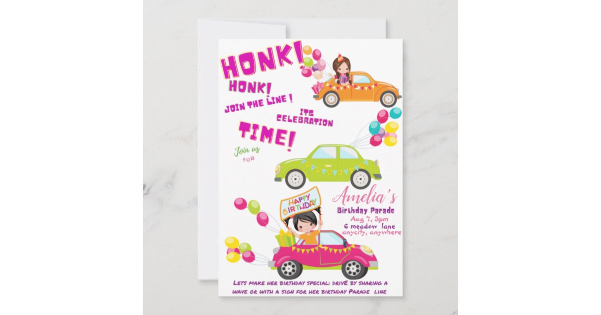 Parade Birthday Different Invitation Card | Zazzle