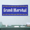 Parade Grand Marshal with gold stars Banner | Zazzle