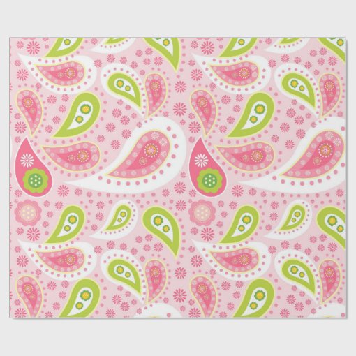 Parade of Pink Paisley Wrapping Paper | Zazzle