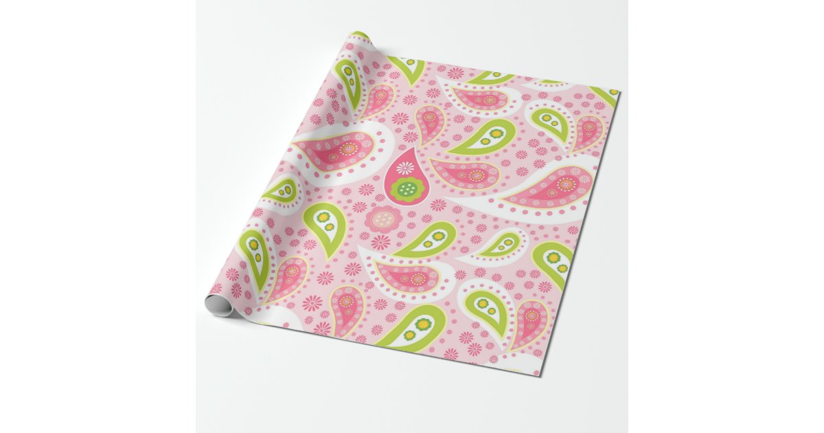 Parade of Pink Paisley Wrapping Paper | Zazzle