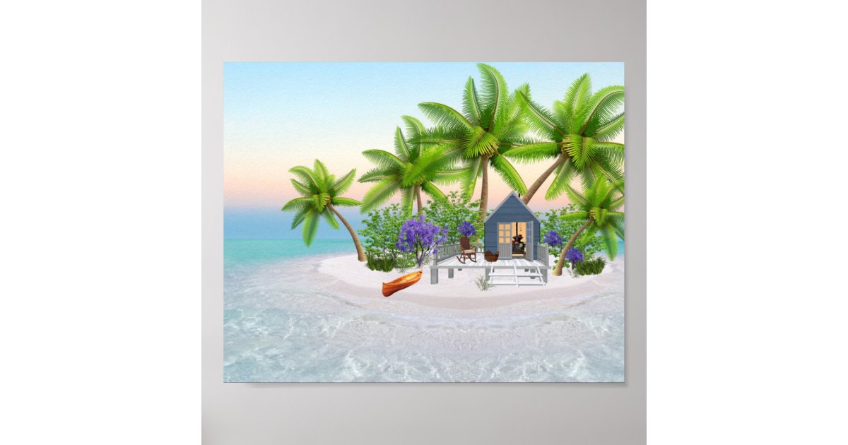 Paradise Beach Poster | Zazzle
