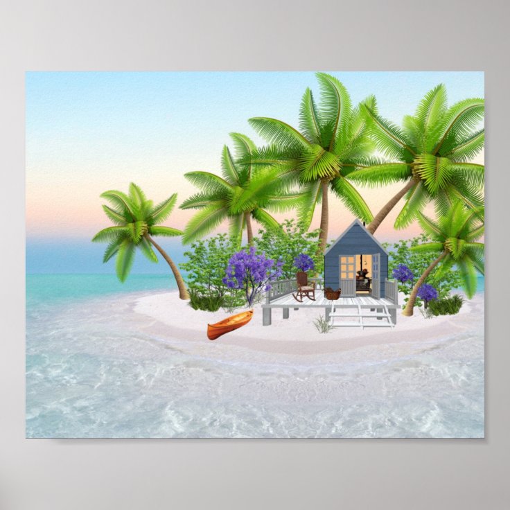 Paradise Beach Poster | Zazzle