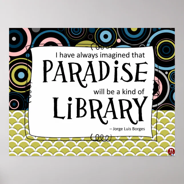 Paradise is a Library Poster | Zazzle