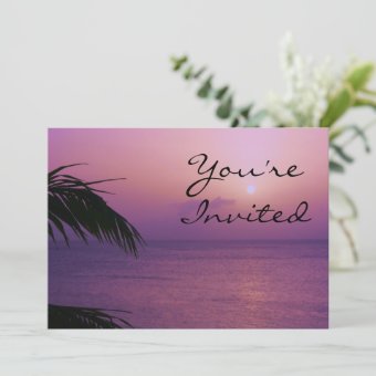 Paradise Sunset Invitation | Zazzle
