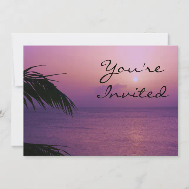 Paradise Sunset Invitation | Zazzle